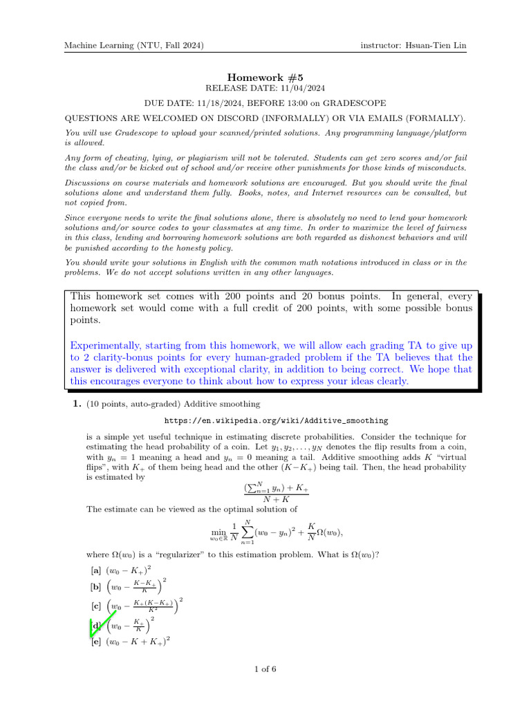hw5_1 | PDF | Statistical Classification | Regression Analysis