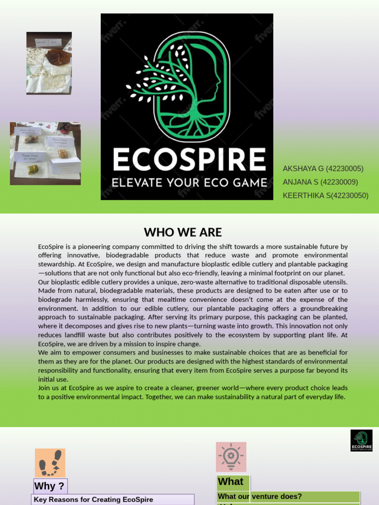 Eco Spire | PDF | Sustainability | Brand