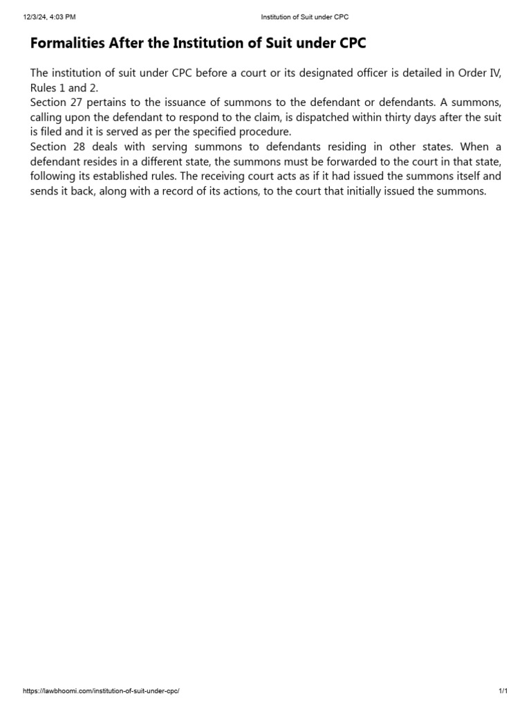 Suit under CPC2 | PDF