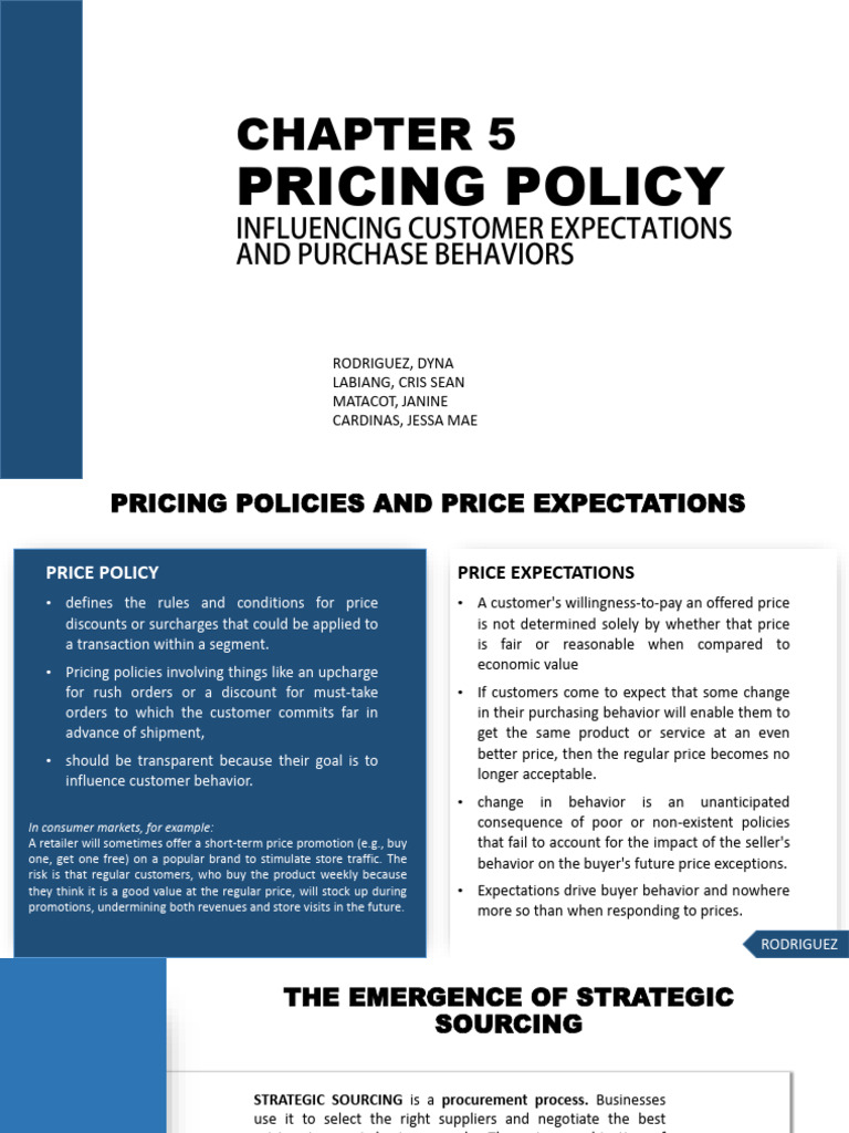 Chapter 5 Pricing Policy | PDF | Pricing | Prices