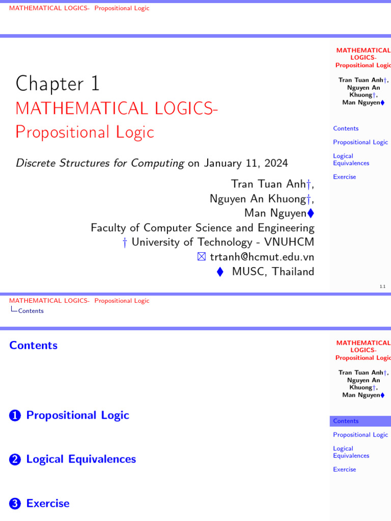 DS1-PropositionalLOGIC | PDF | Logic | If And Only If