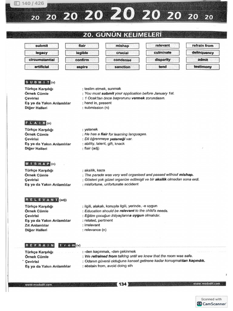 Vocab 20 | PDF