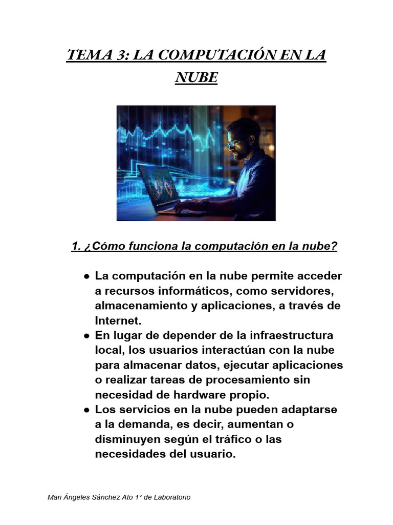 Computación en La Nube | PDF | Computación en la nube | Software como servicio