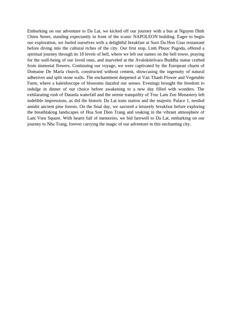 Da Lat Paragraph | PDF