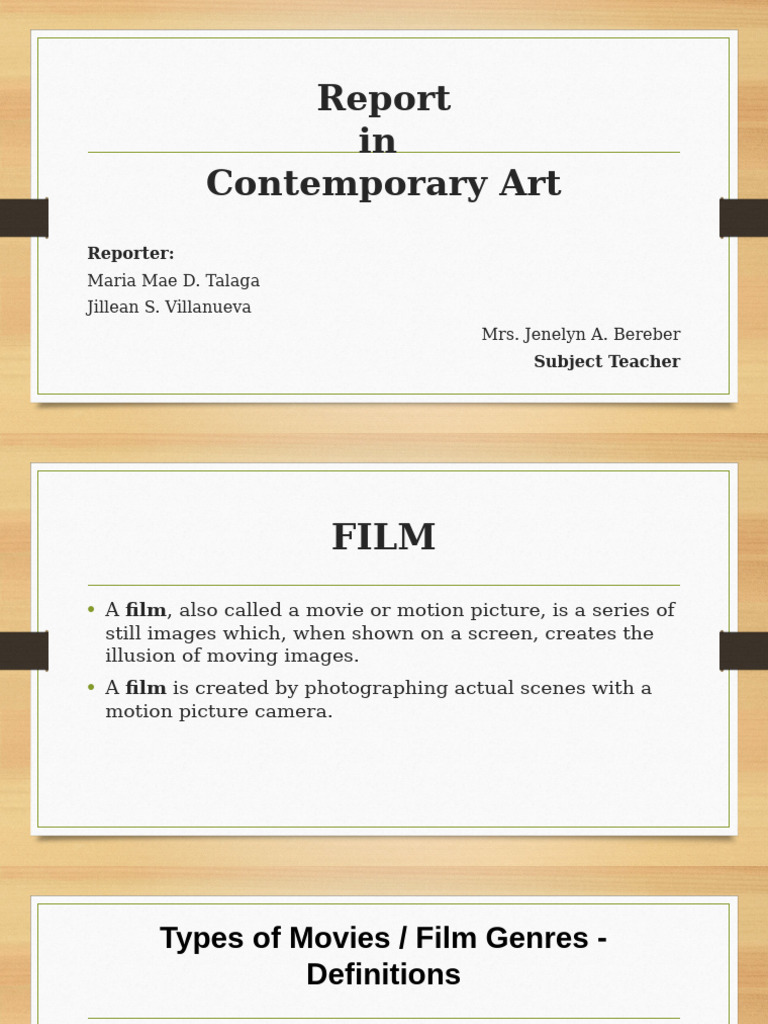 Report in Contemporary Art | PDF | Action Films