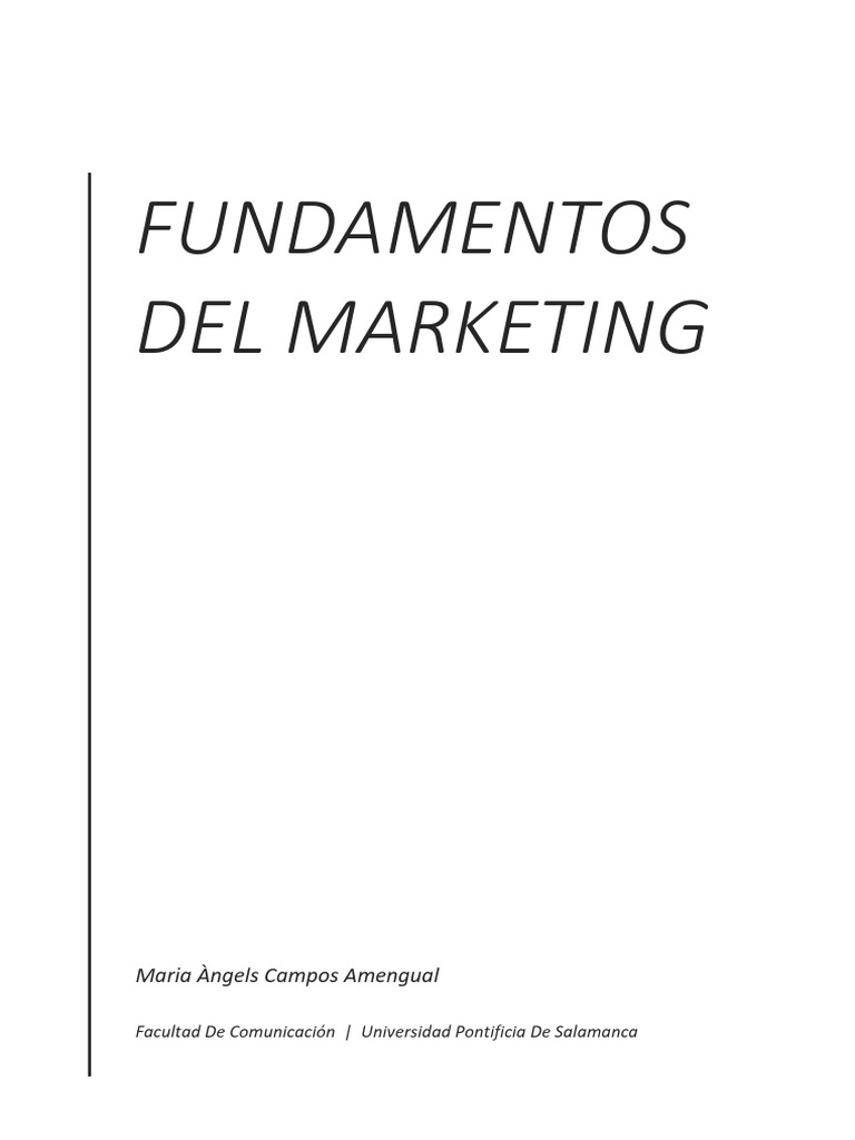 Fundamentos Del Marketing | PDF | Marketing | Mercado (economía)
