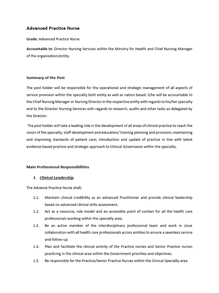 Advance Practice Nurse - 2023 | PDF | Nursing | Medicine