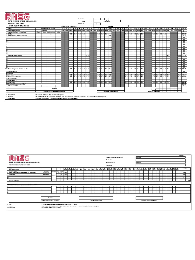 JAN-22 time sheet | PDF | Trade | Money