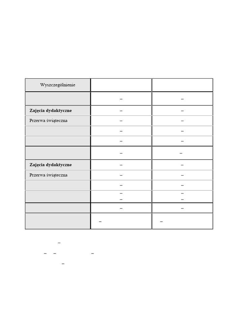 Harmonogram r.a. 2023-2024 2 | PDF