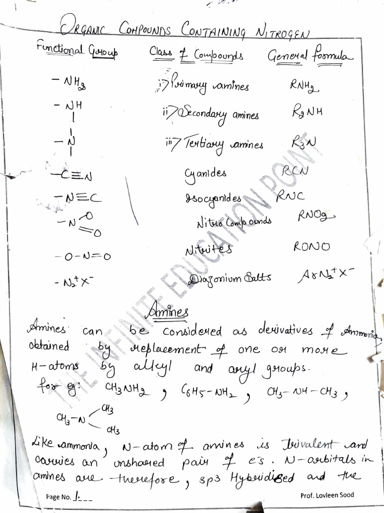 Amines Notes | PDF