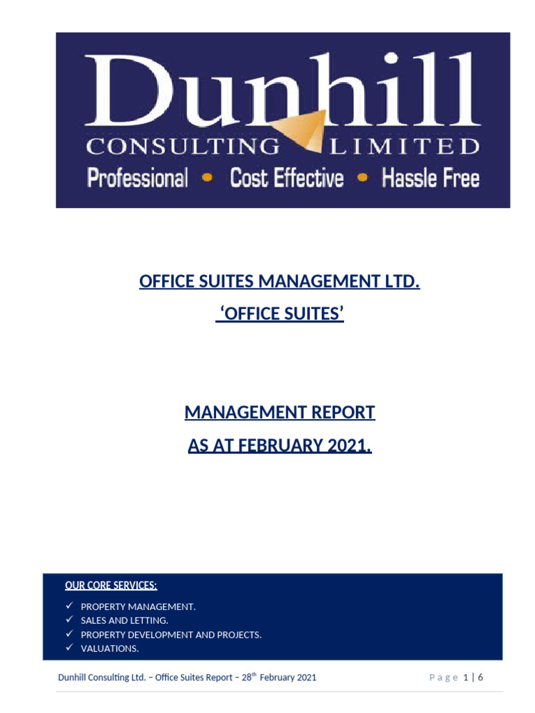 Office Suites Management Report 2021 | PDF