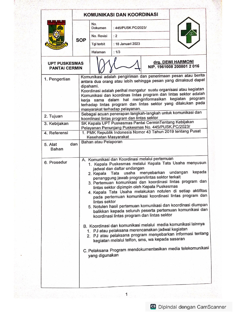 SOP Media Komunikasi | PDF