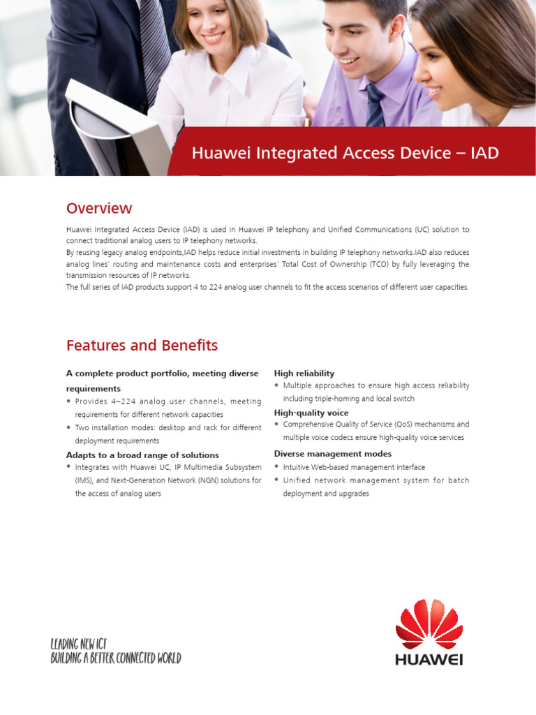 Huawei IAD Product Datasheet5 | PDF | Computer Network | Voice Over Ip
