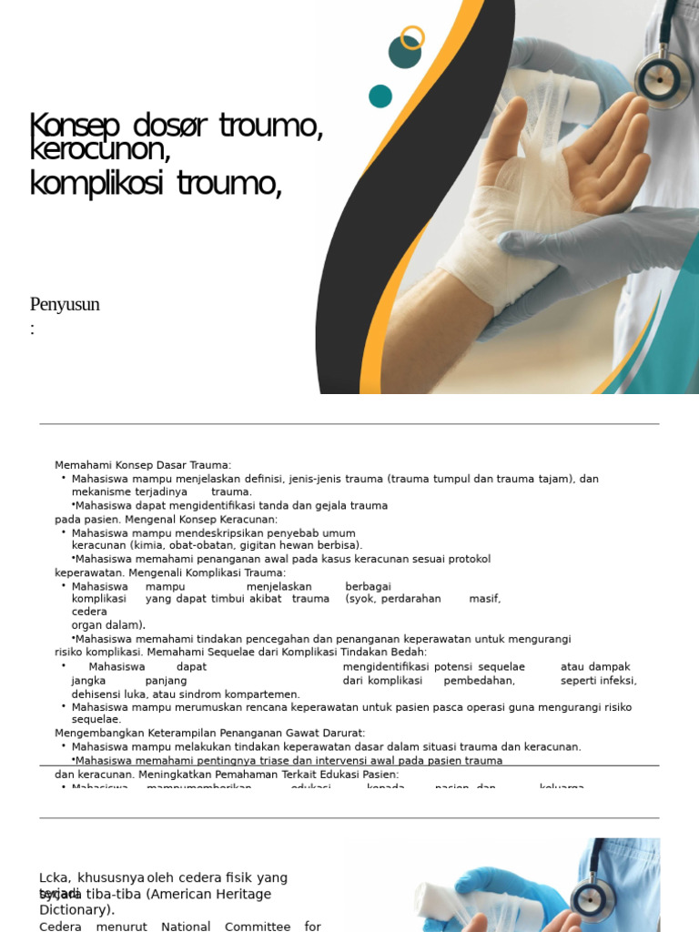 Trauma Dan Keracunan | PDF