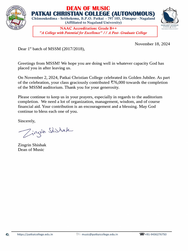 Acknowledgement To The First Batch MSSM | PDF