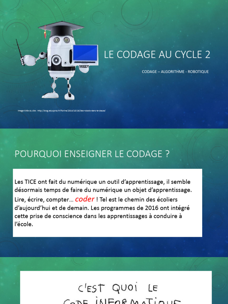 Initiation au codage au cycle 2 | PDF | Android (Système d'exploitation ...