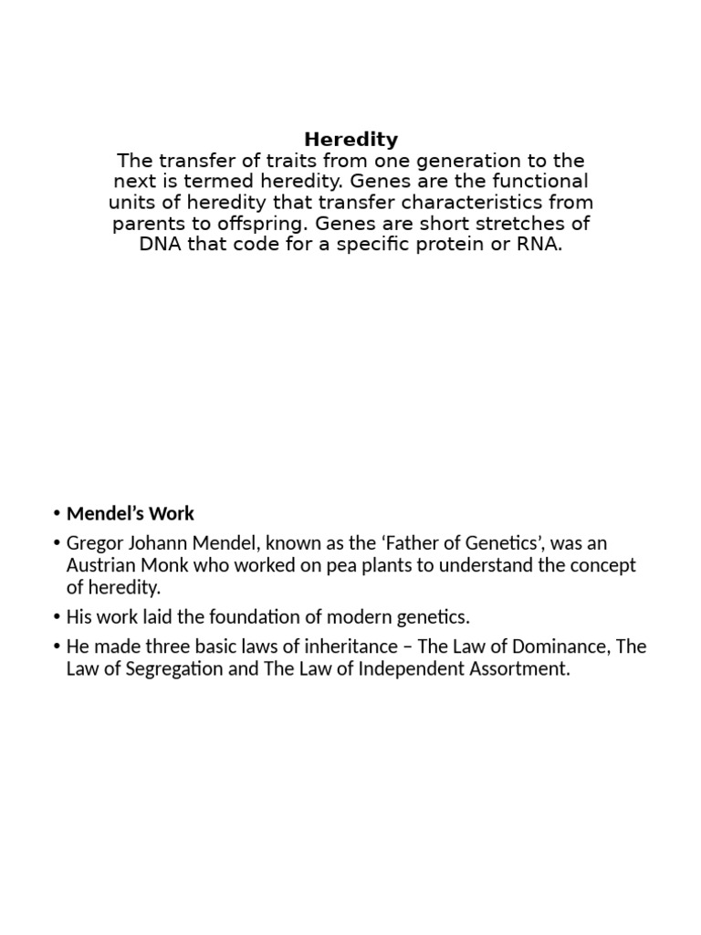 Heredity Ppt | PDF | Dominance (Genetics) | Heredity