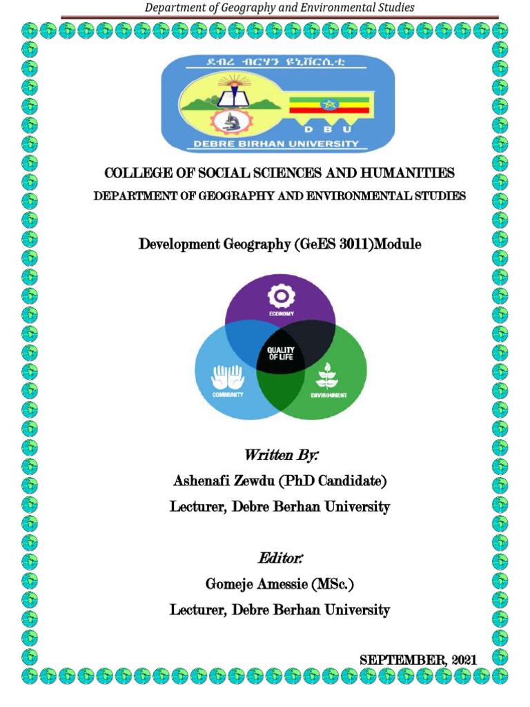 Overview of Development Geography Course | PDF | Gross Domestic Product ...