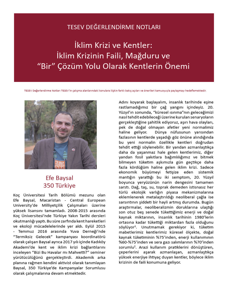 Rapor Iklim Krizi Ve Kentler | PDF