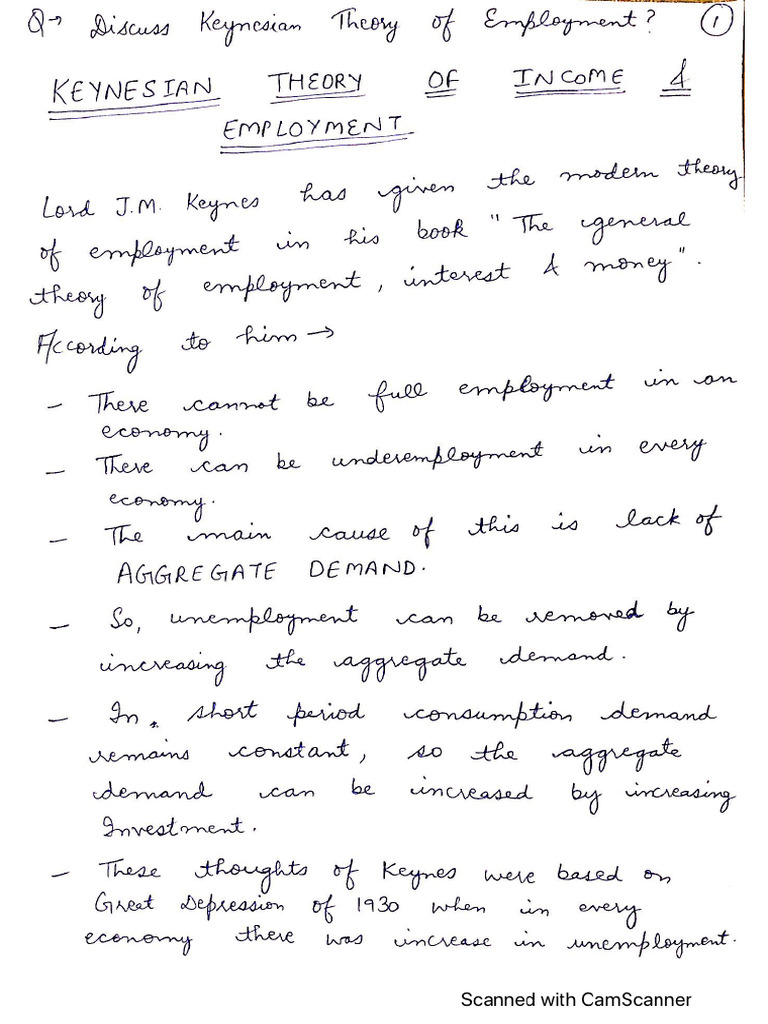 keynes theory | PDF