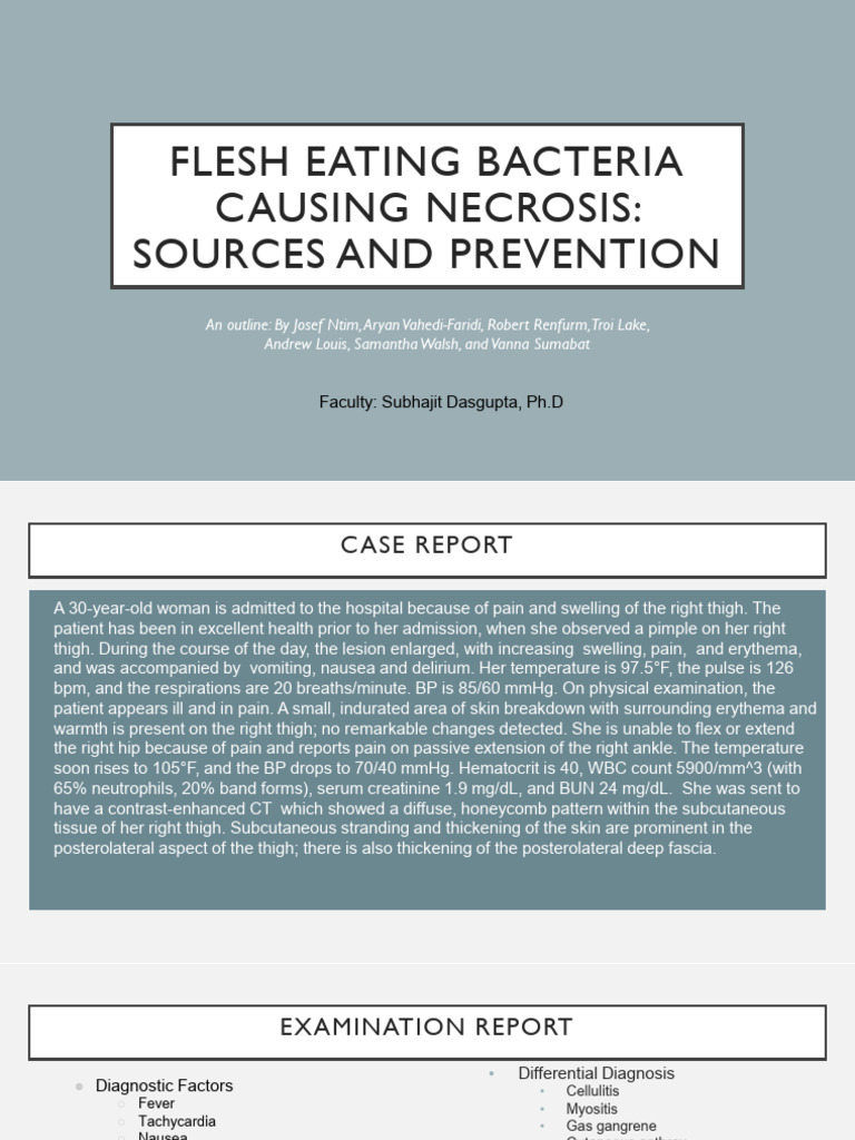Flesh Eating Bacteria Causing Necrosis Sources and Prevention | PDF ...