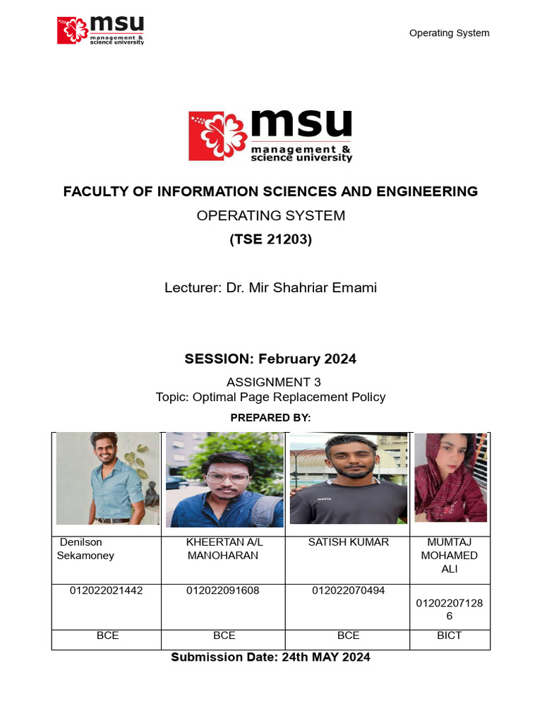 OS ASS 3 | PDF | Operating System | Computer Architecture
