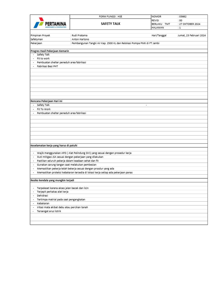 Daily Report | PDF
