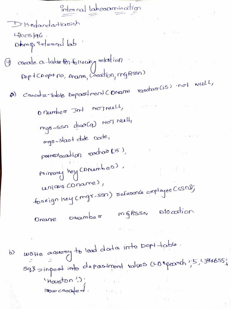 Dbms Lab | PDF