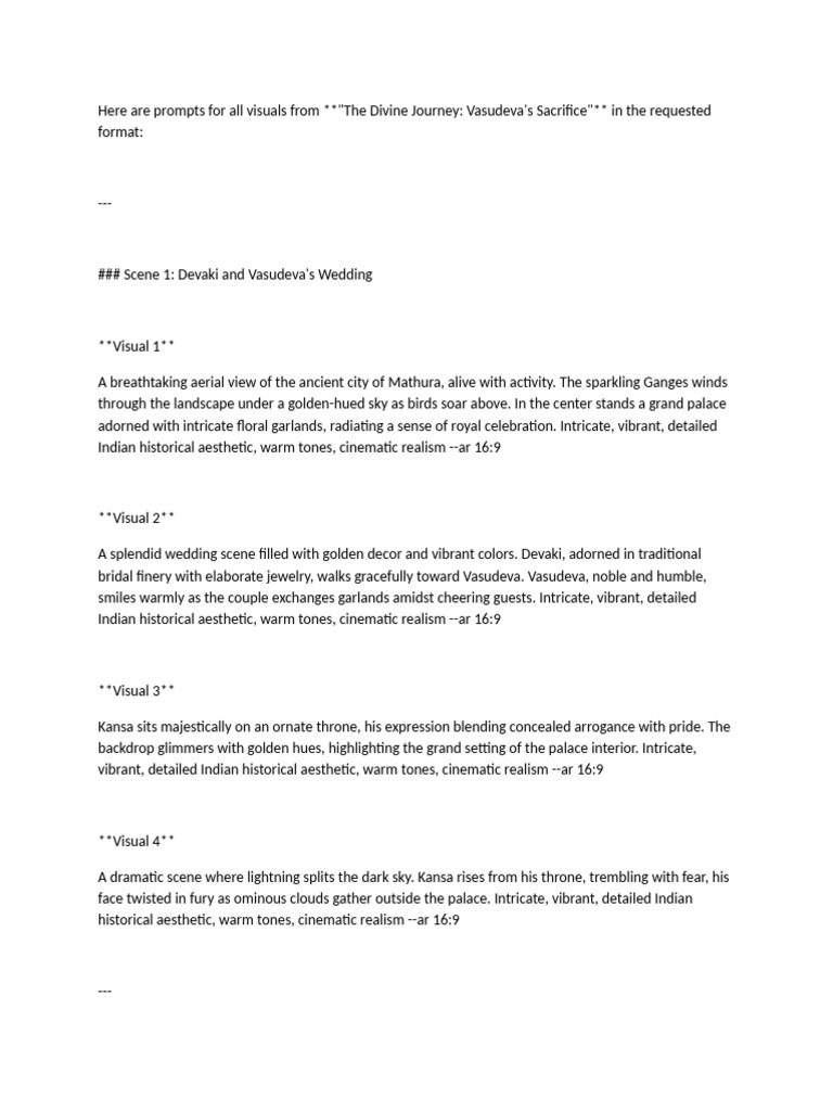 Story Visual | PDF | Krishna | Hinduism