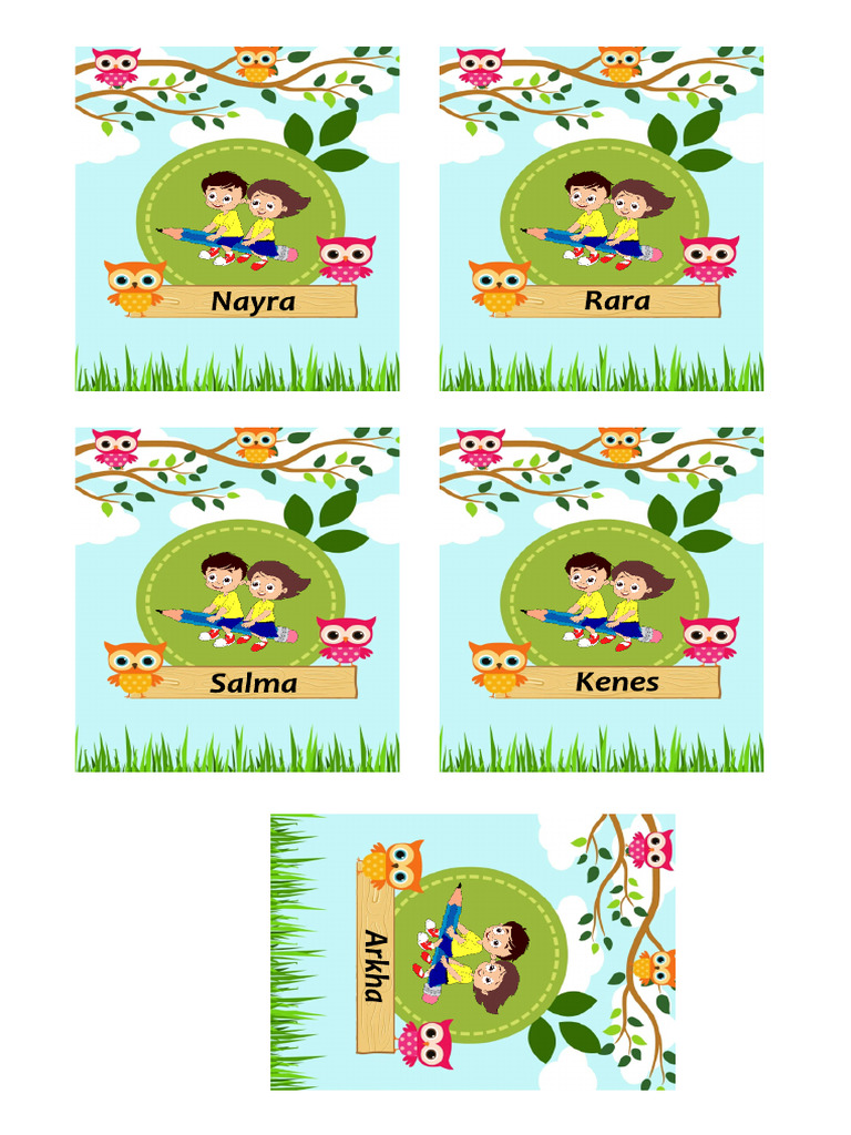 Name Tag Anak Cetak | PDF