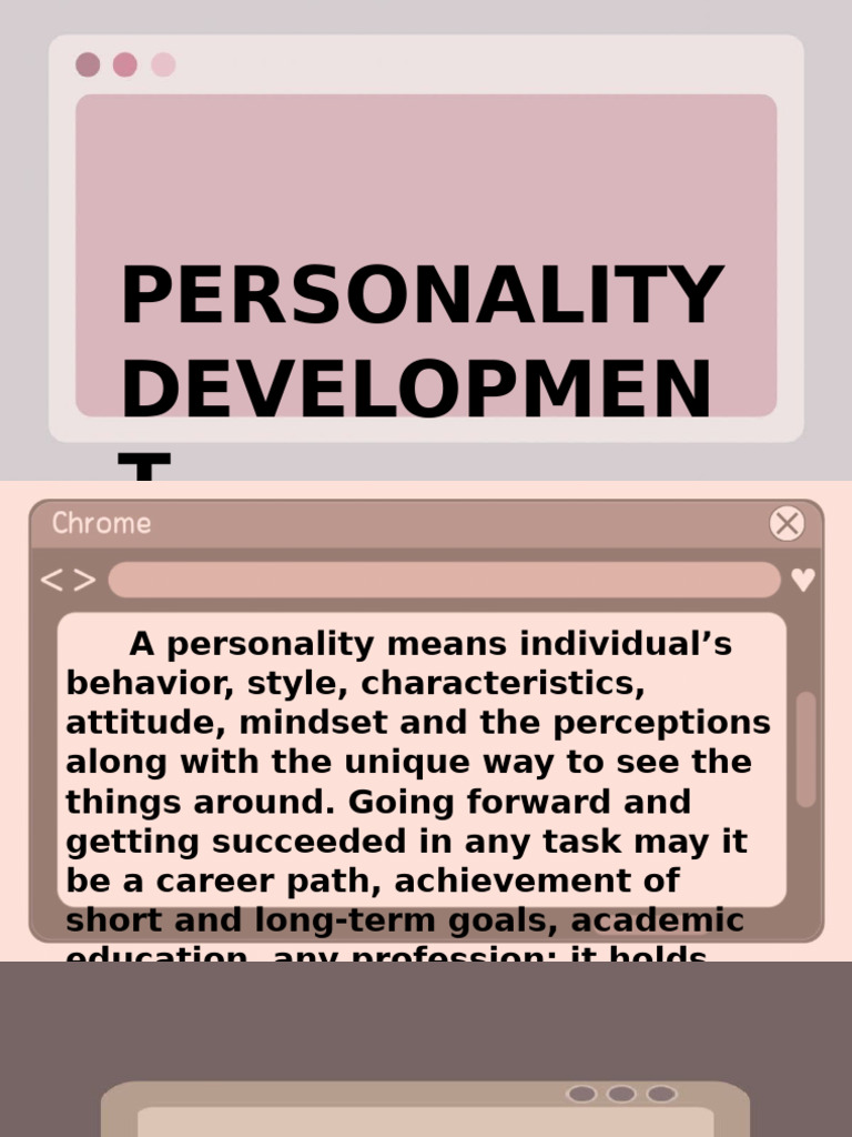 Personality Development | PDF | Emotions | Communication