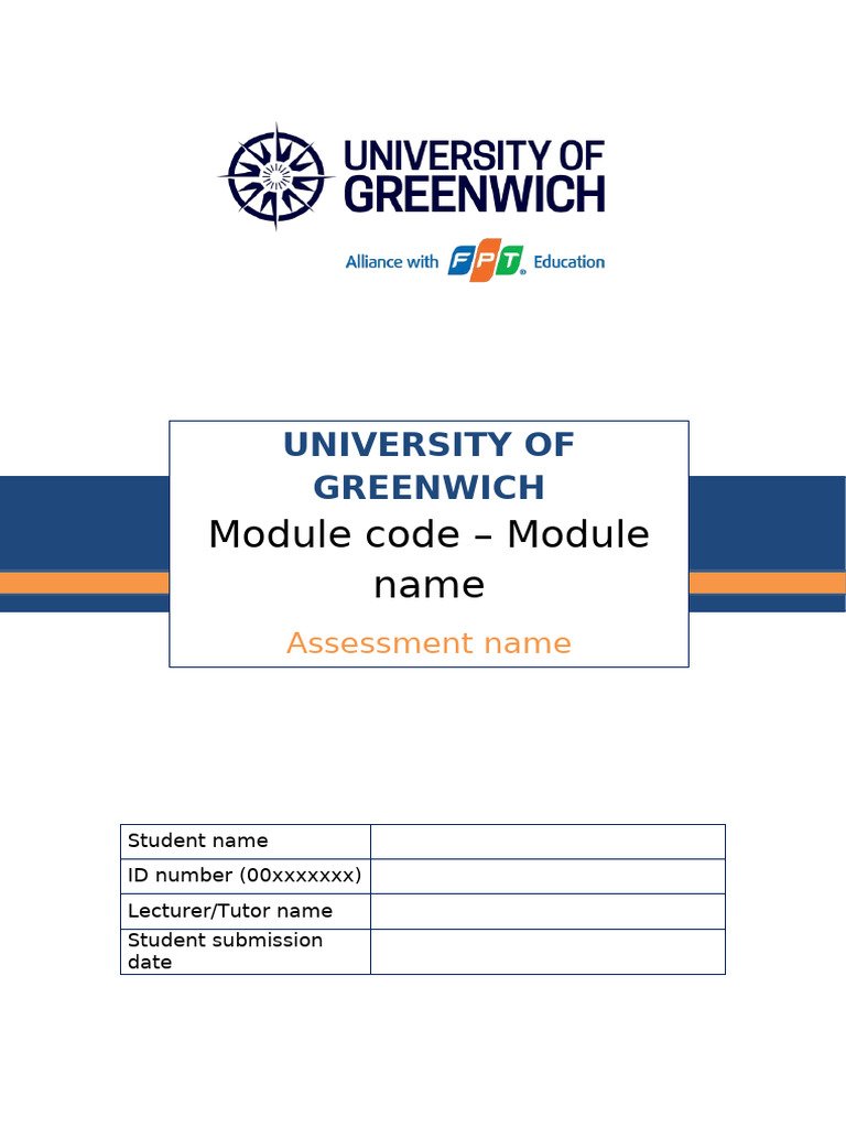 3. Cover Page UoG (Sample) | PDF