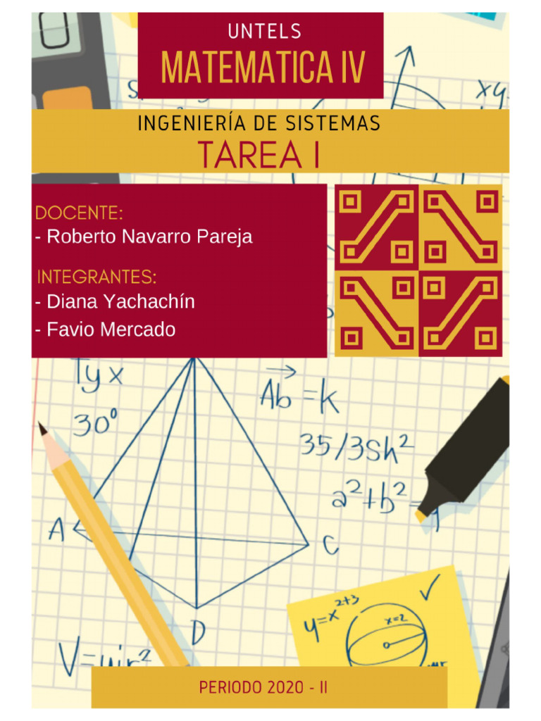 Tarea I Matemática Iv | PDF