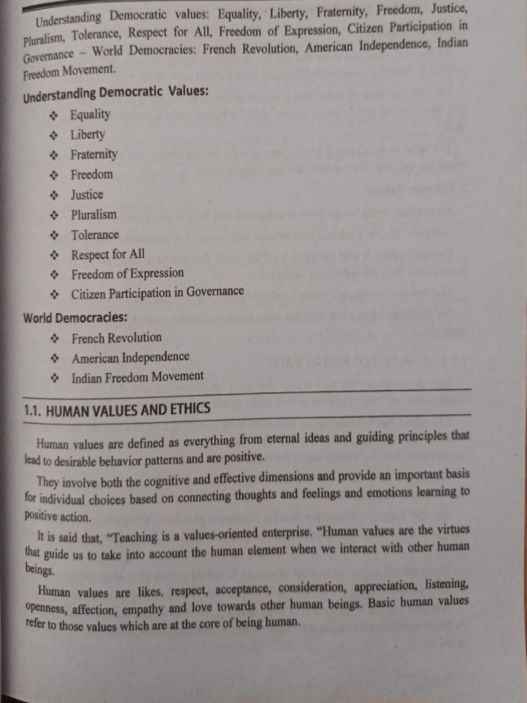 Understanding Human Values and Ethics | PDF | Morality | Self Esteem