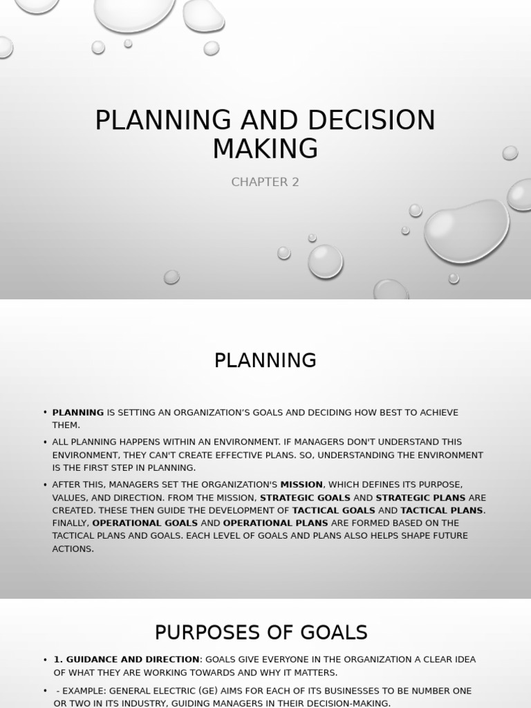Chapter 2 Planning and Decision Making | PDF | Decision Making | Cognition