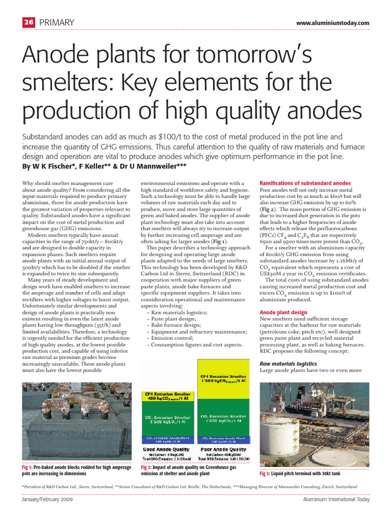 2009 - Fischer, W. K. - Anode plants for tomorrow's smelters | PDF ...