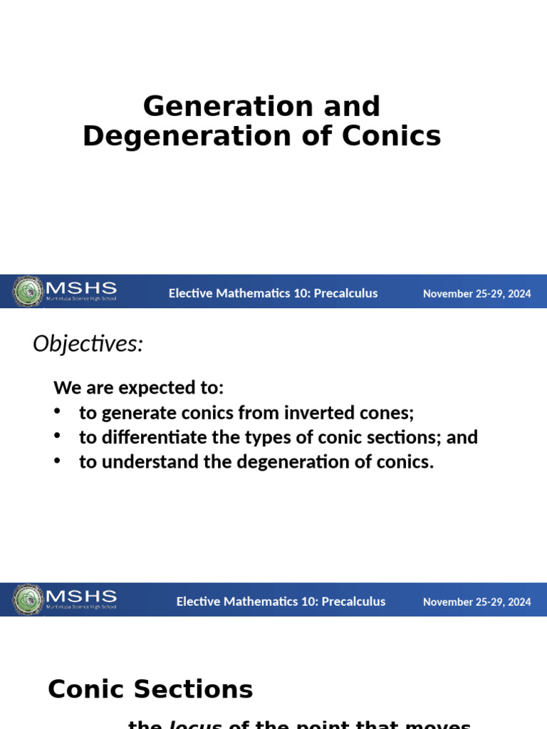 Understanding Conics and Their Degeneration | PDF | Euclidean Plane ...