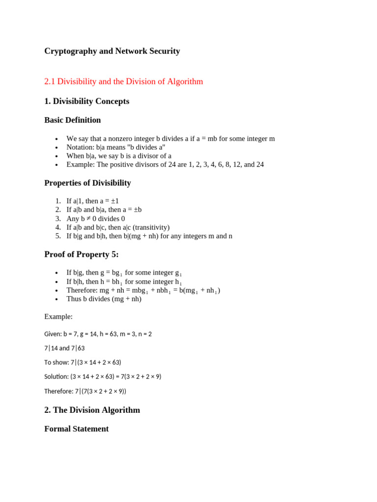 Cryptography and Network Security Chapter 2 | PDF | Prime Number ...