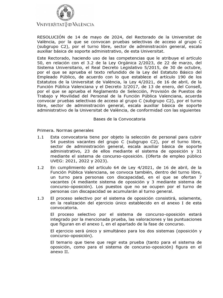 C2-ESC. AUX. BASICA SUPORT ADMIN - C | PDF | Documento de identidad | Invalidez