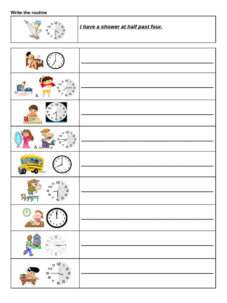 Grade 4 Open Up Unit 2 Time Daily Routine | PDF