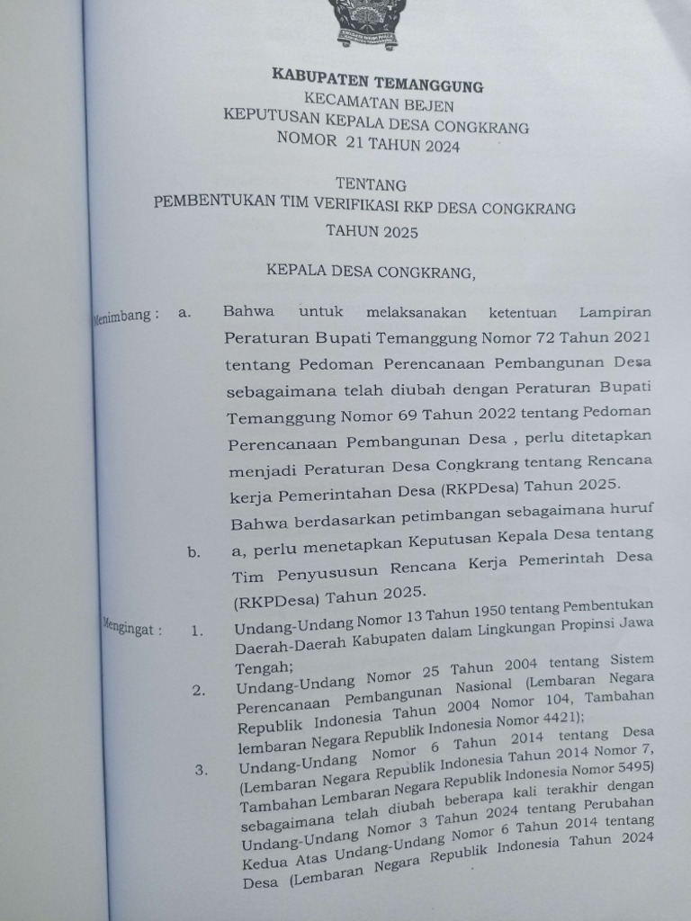 SK Verifikator Congkrang | PDF