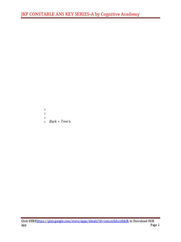 Jkp Constable Ans Key (1) | PDF