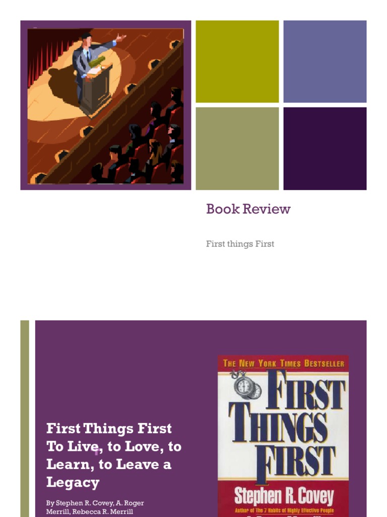 First Things First Book Review | PDF