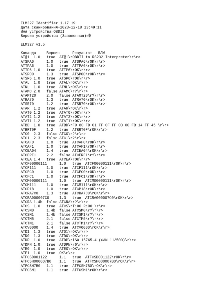 ELM327 Identifier Log0 | PDF