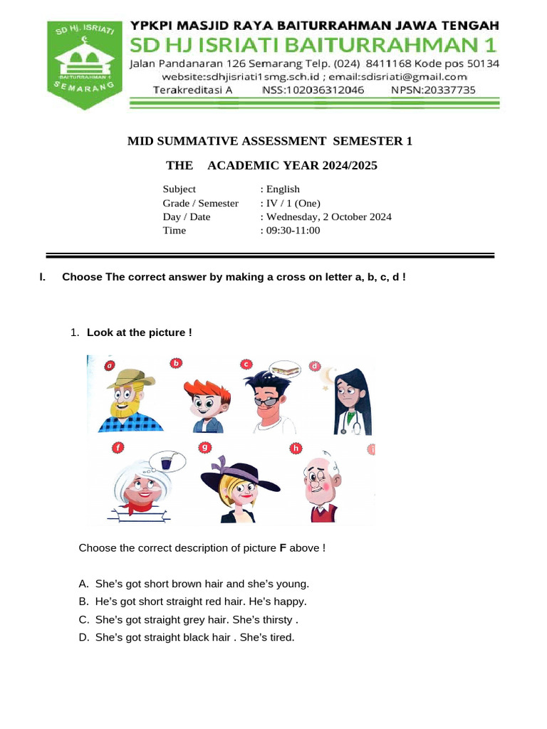 Mid Term Summative Grade 4 | PDF