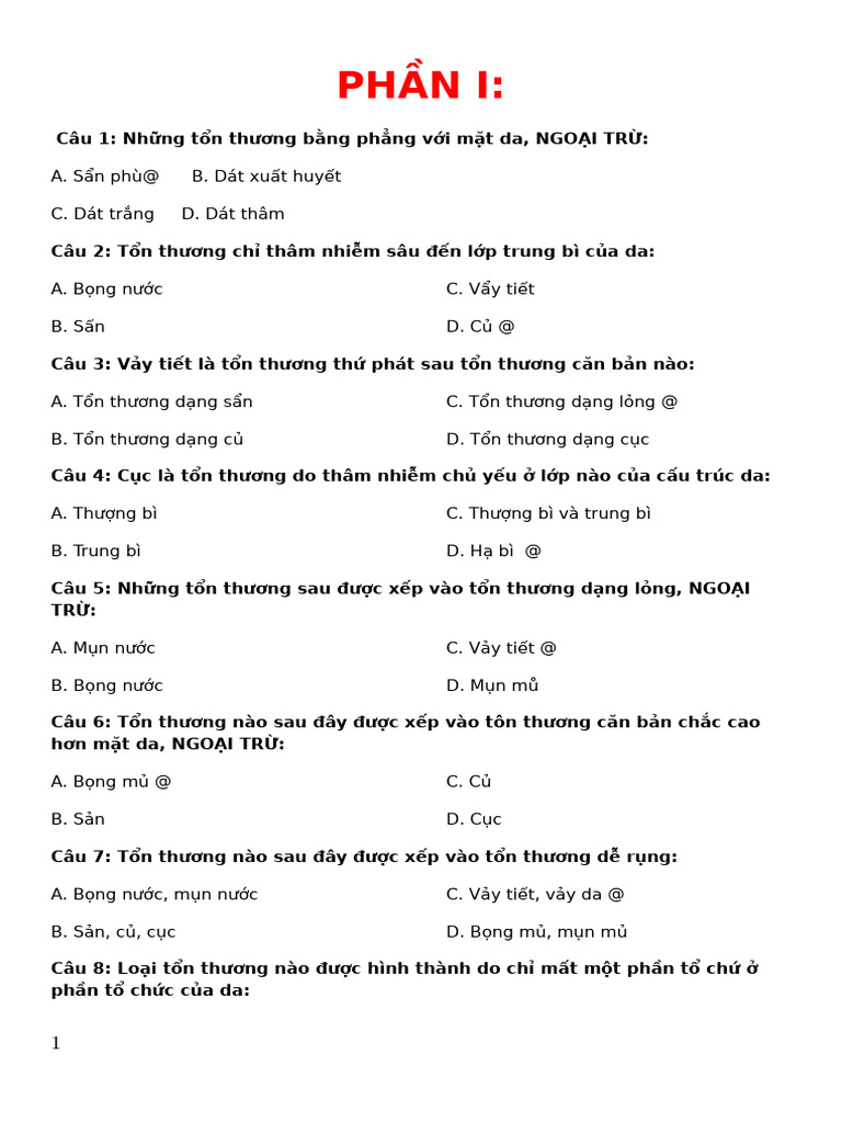 Da liễu TUMP | PDF