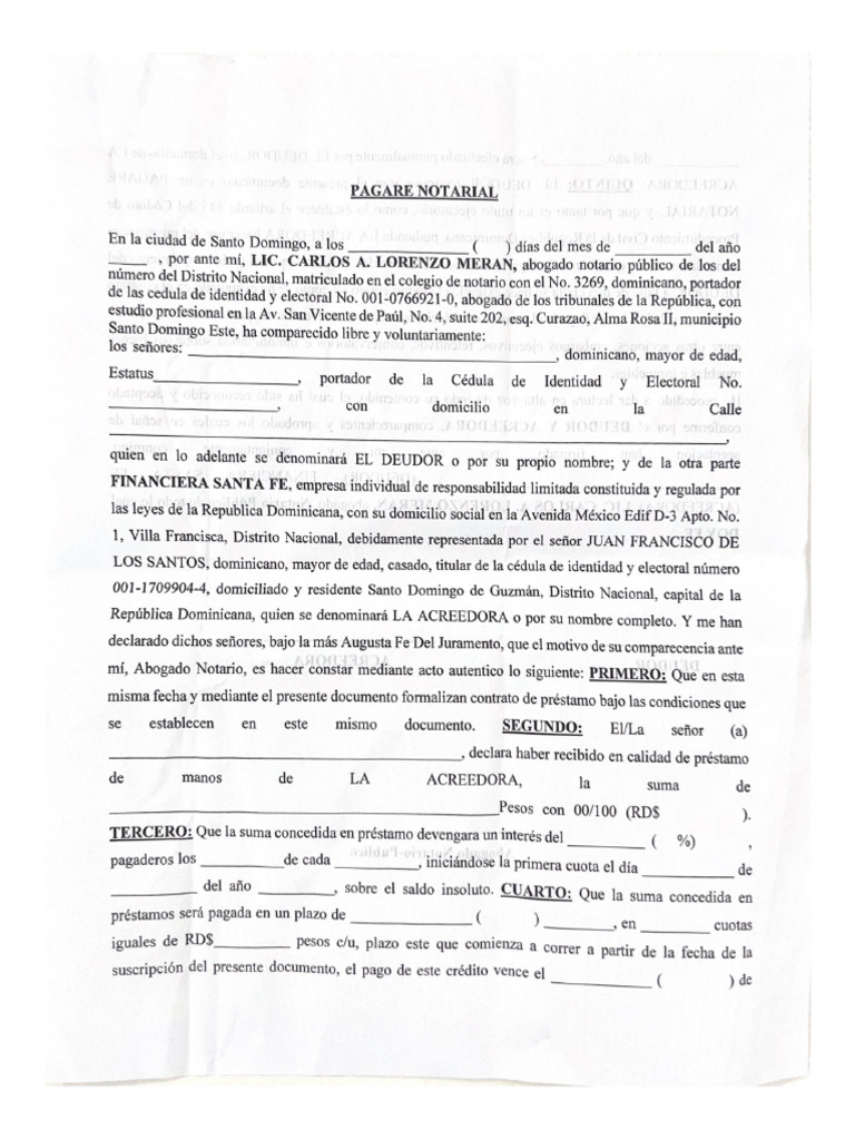 Pagare Notarial | PDF