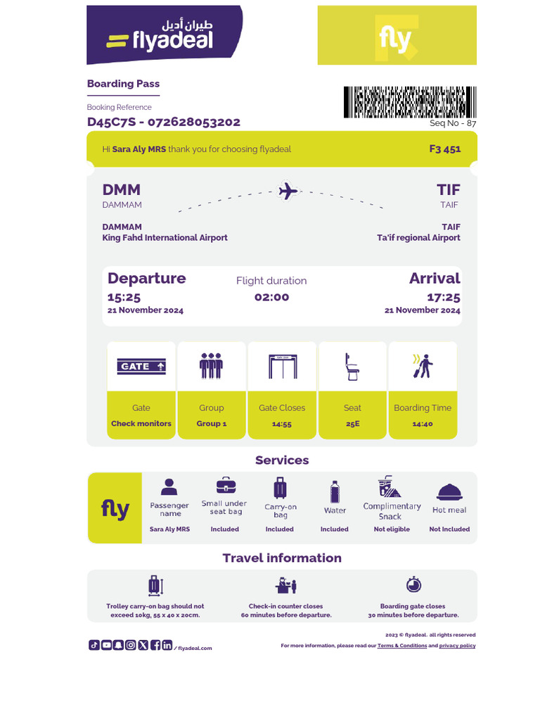 Boarding Pass | PDF