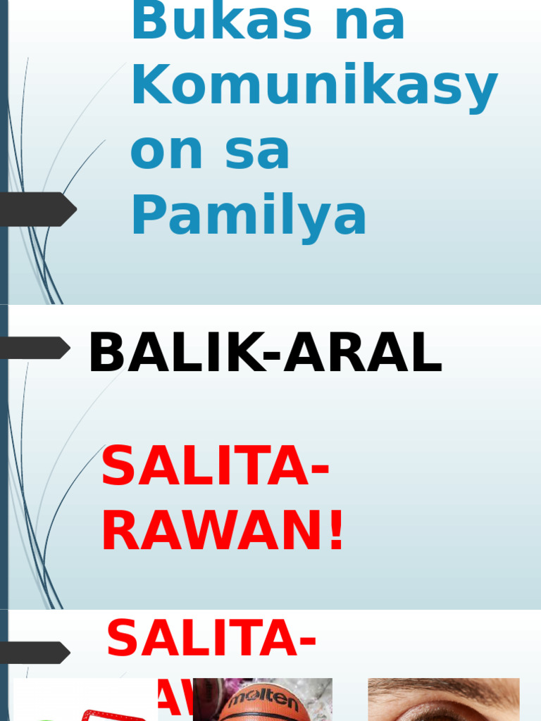 Bukas Na Komunikasyon Sa Pamilya | PDF