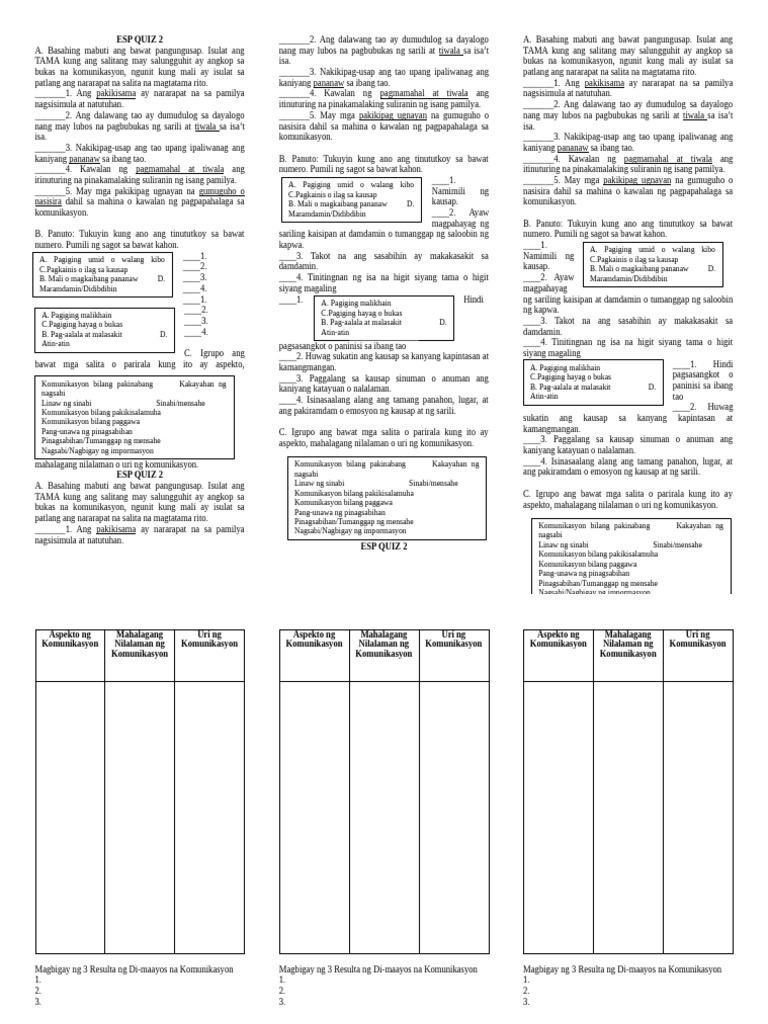 Esp Quiz 2 | PDF